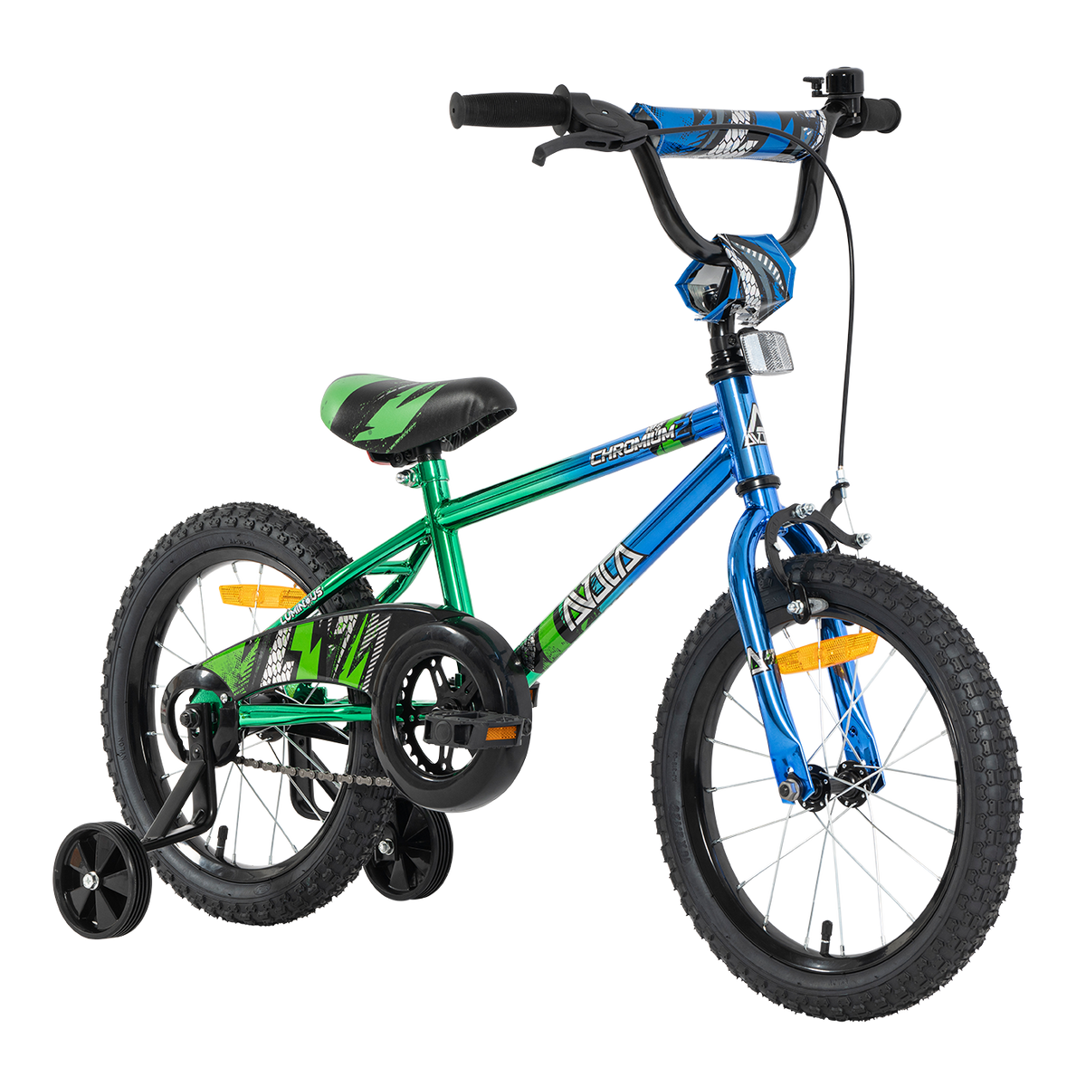 Avoca Luminous 40cm Bike - Blue/Green – Gift Playground